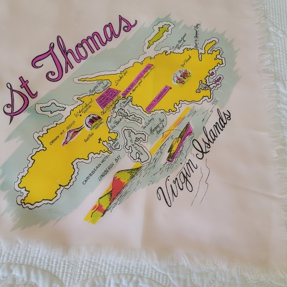 ST.THOMAS SCARF. | Accessories | Vintage St Thomas Map Scarf28x28 ...